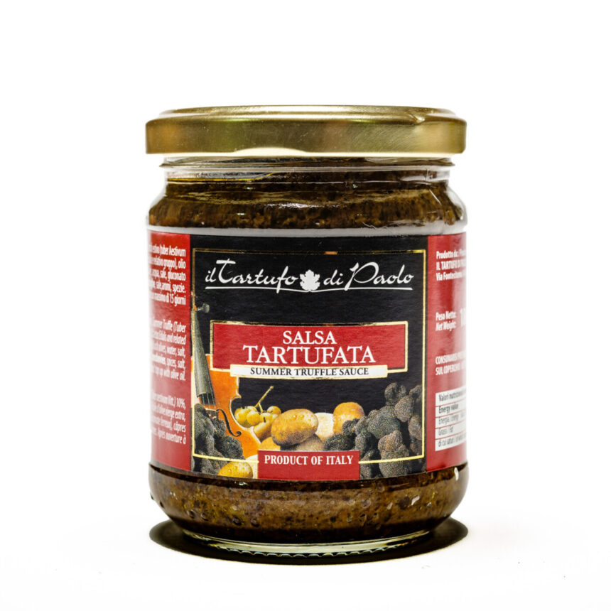 TRUFFLE SAUCE WITH SUMMER TRUFFLE 10% AND CHAMPIGNON 180 GR - Tartufo ...